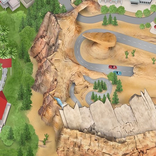 Disney Cars Radiator Springs Map